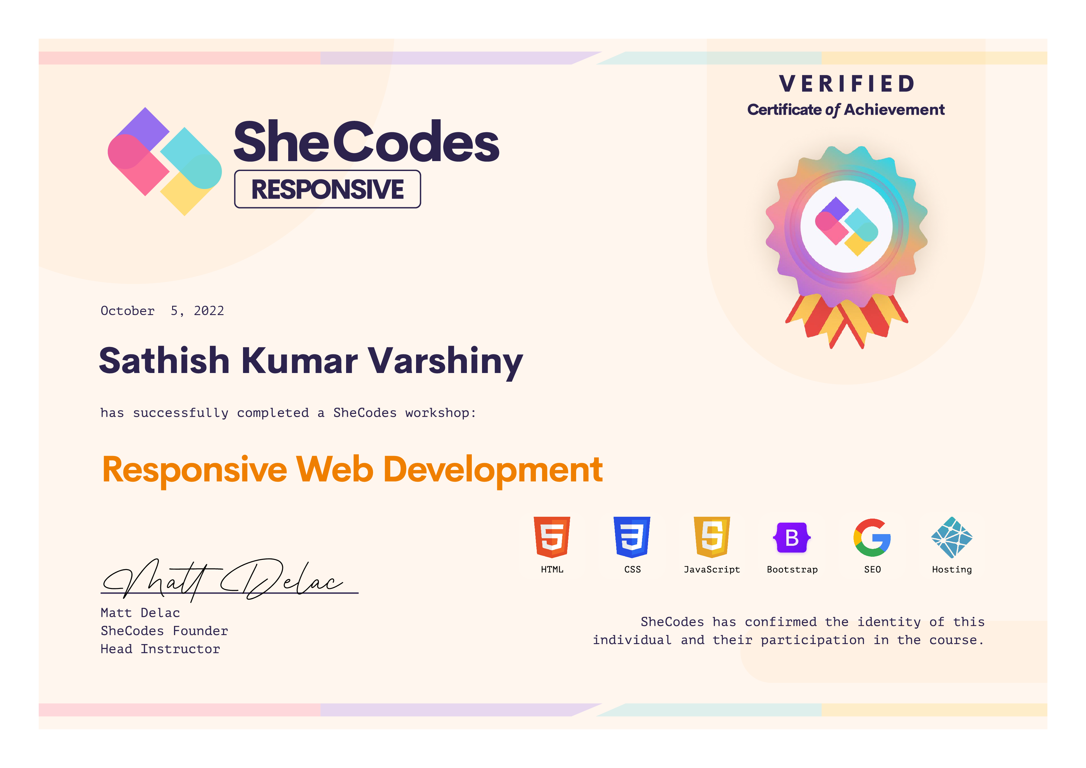 Varshiny Sathishkumar SheCodes Profile | SheCodes