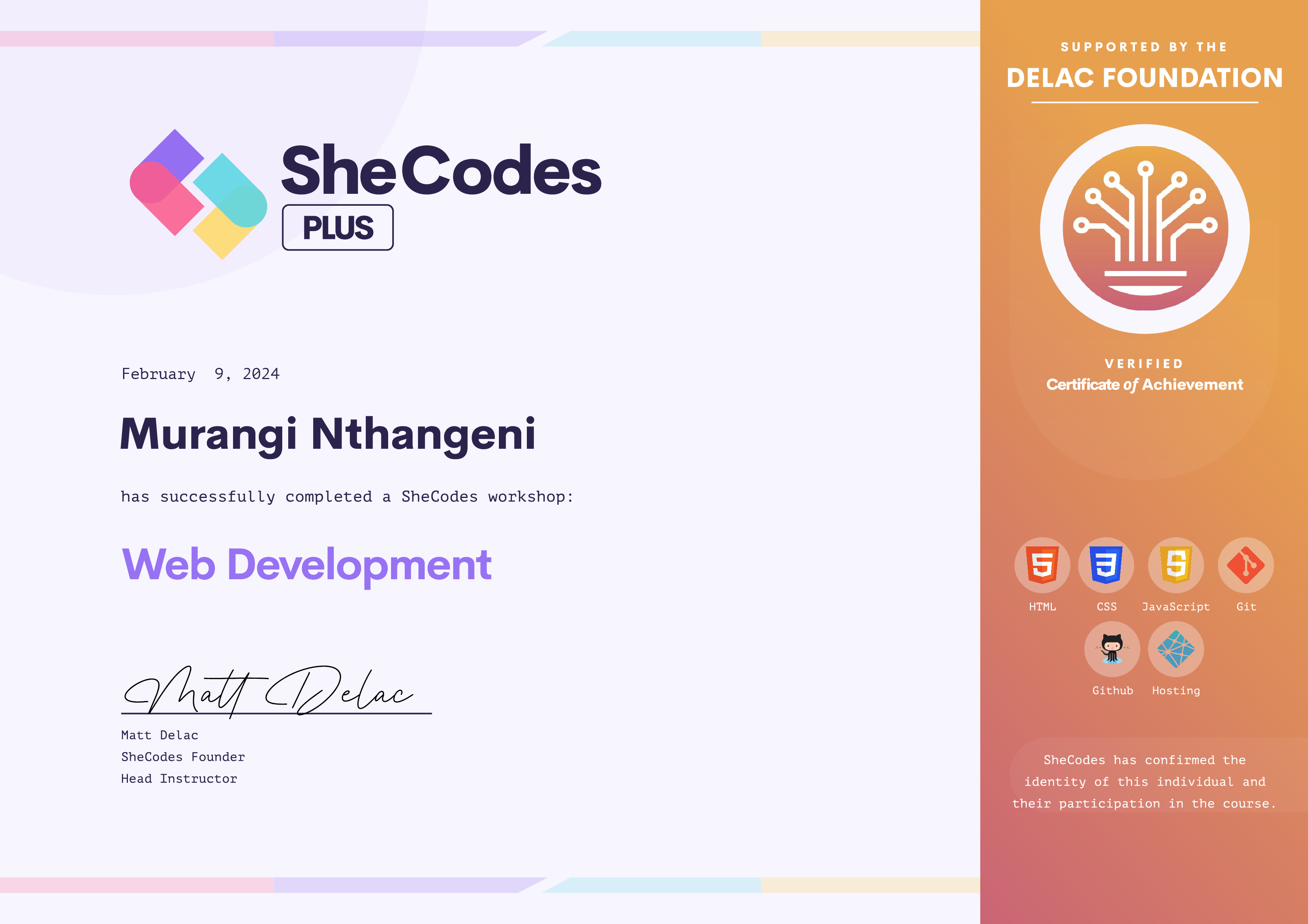 Murangi Nthangeni SheCodes Profile | SheCodes