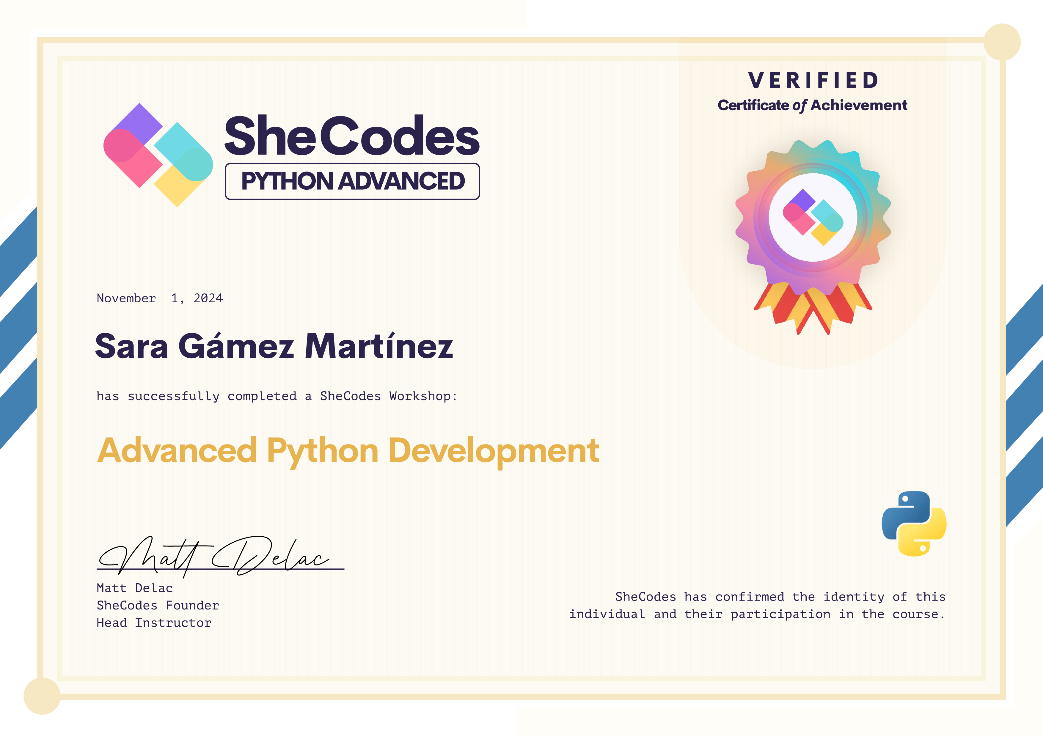 Sara Gámez Martínez SheCodes Profile | SheCodes