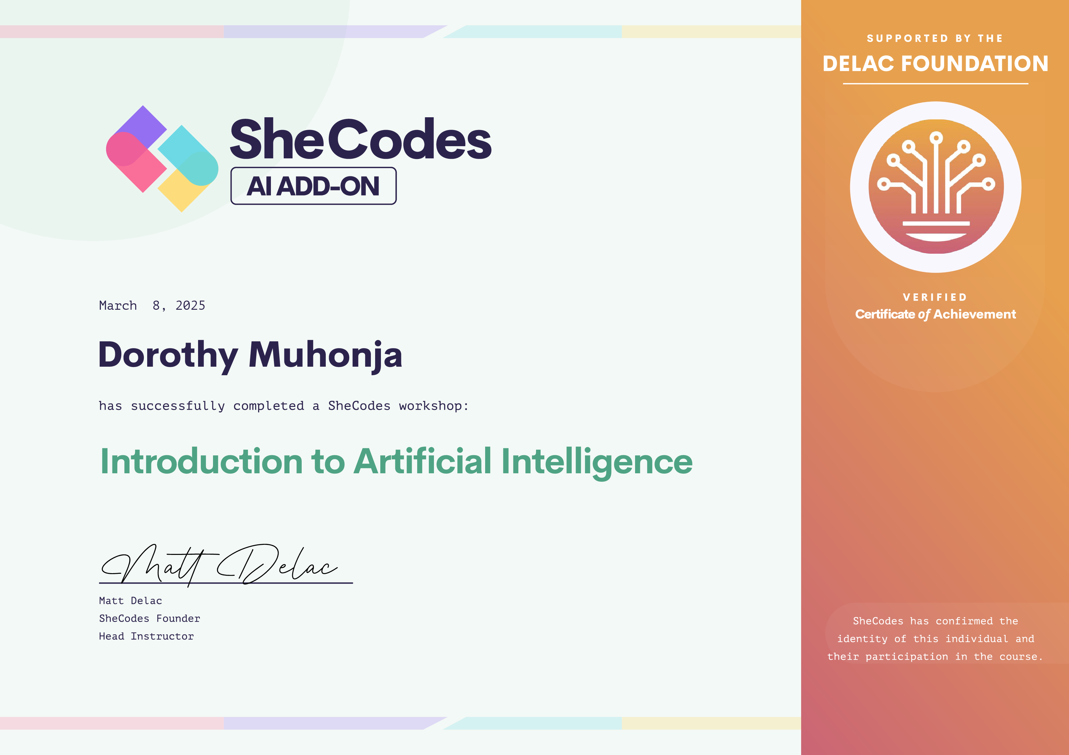 Dorothy Muhonja SheCodes Profile | SheCodes
