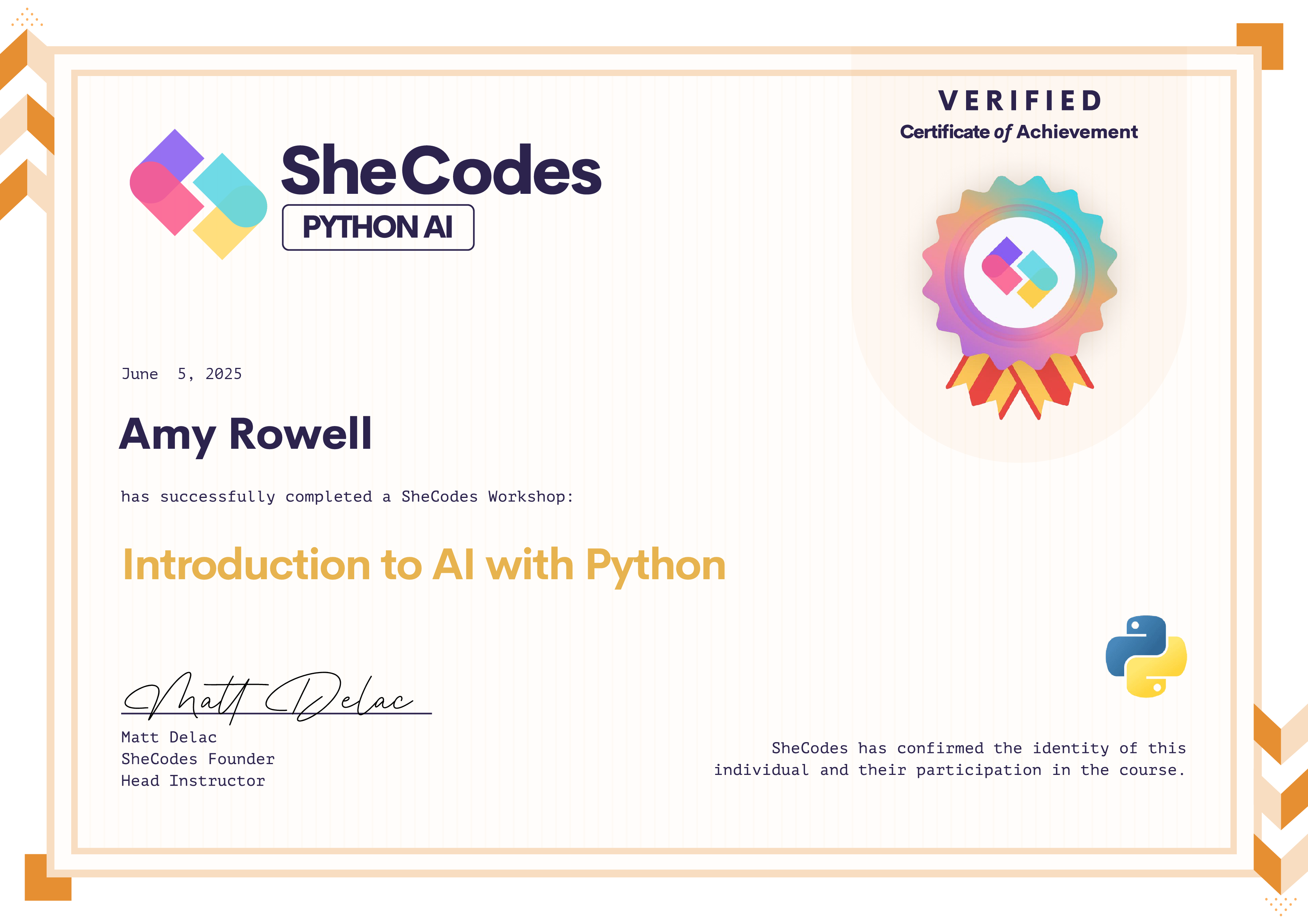 Amy Rowell SheCodes Profile | SheCodes