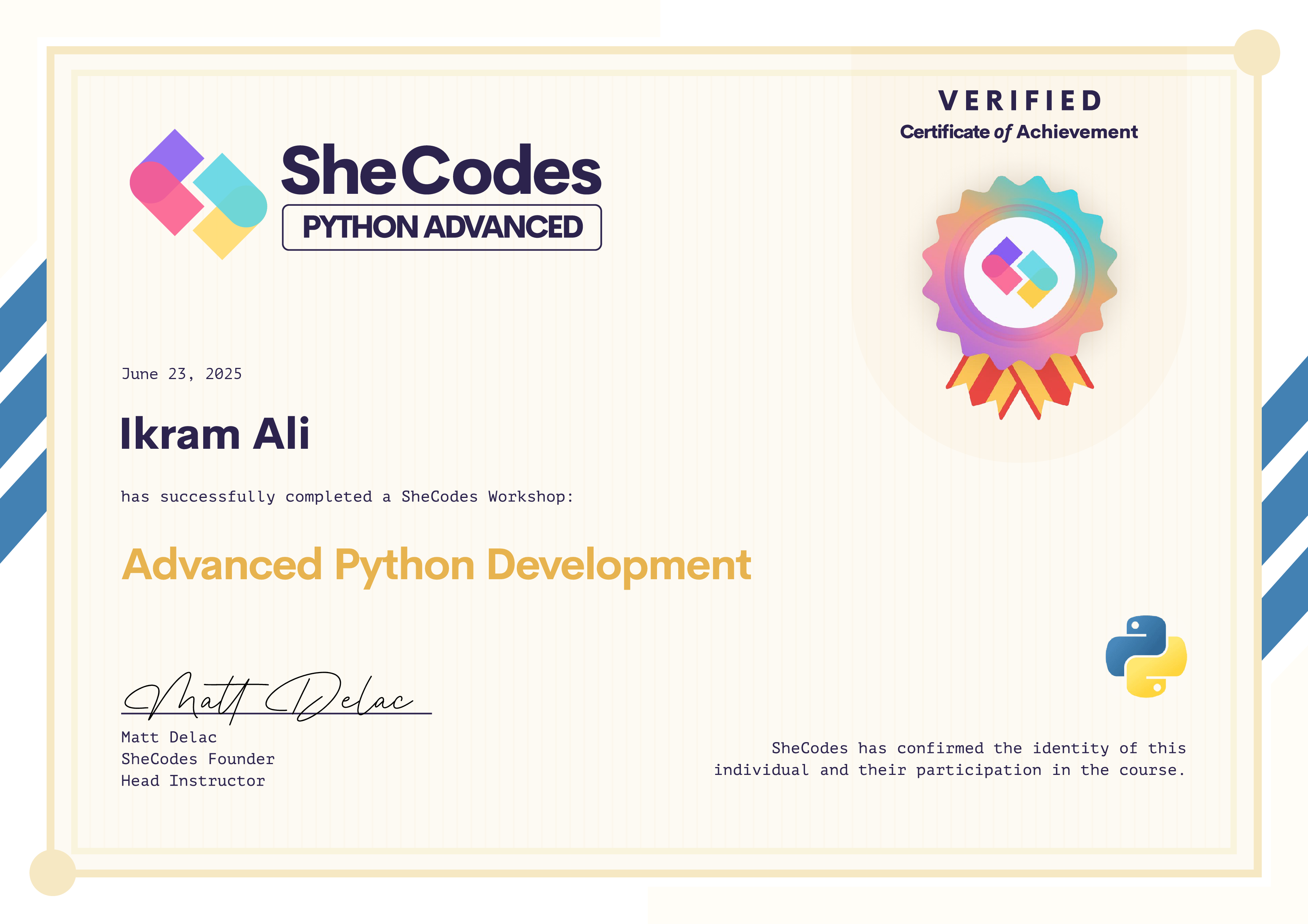 Ikram Ali SheCodes Profile | SheCodes