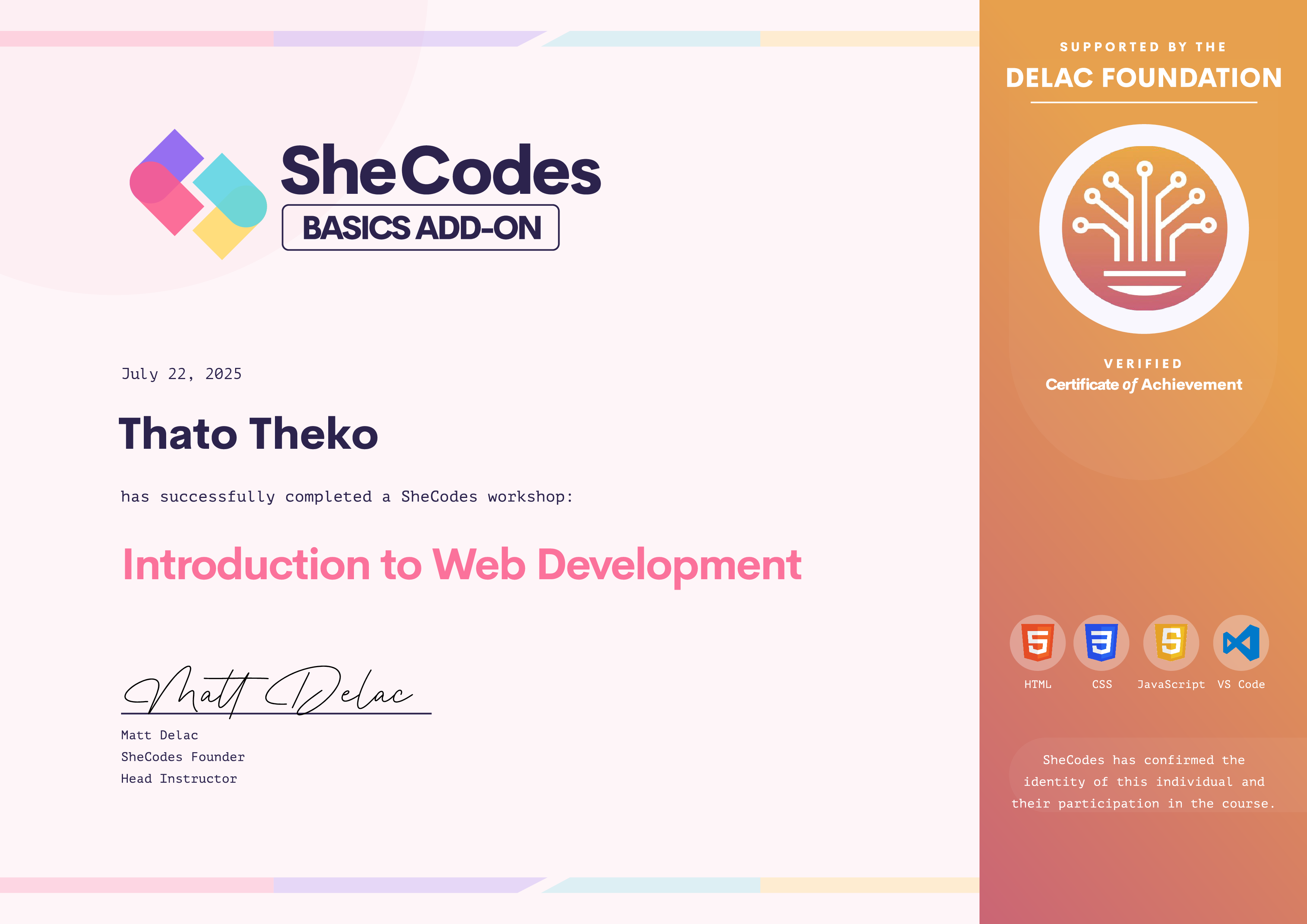 Thato Theko SheCodes Profile | SheCodes