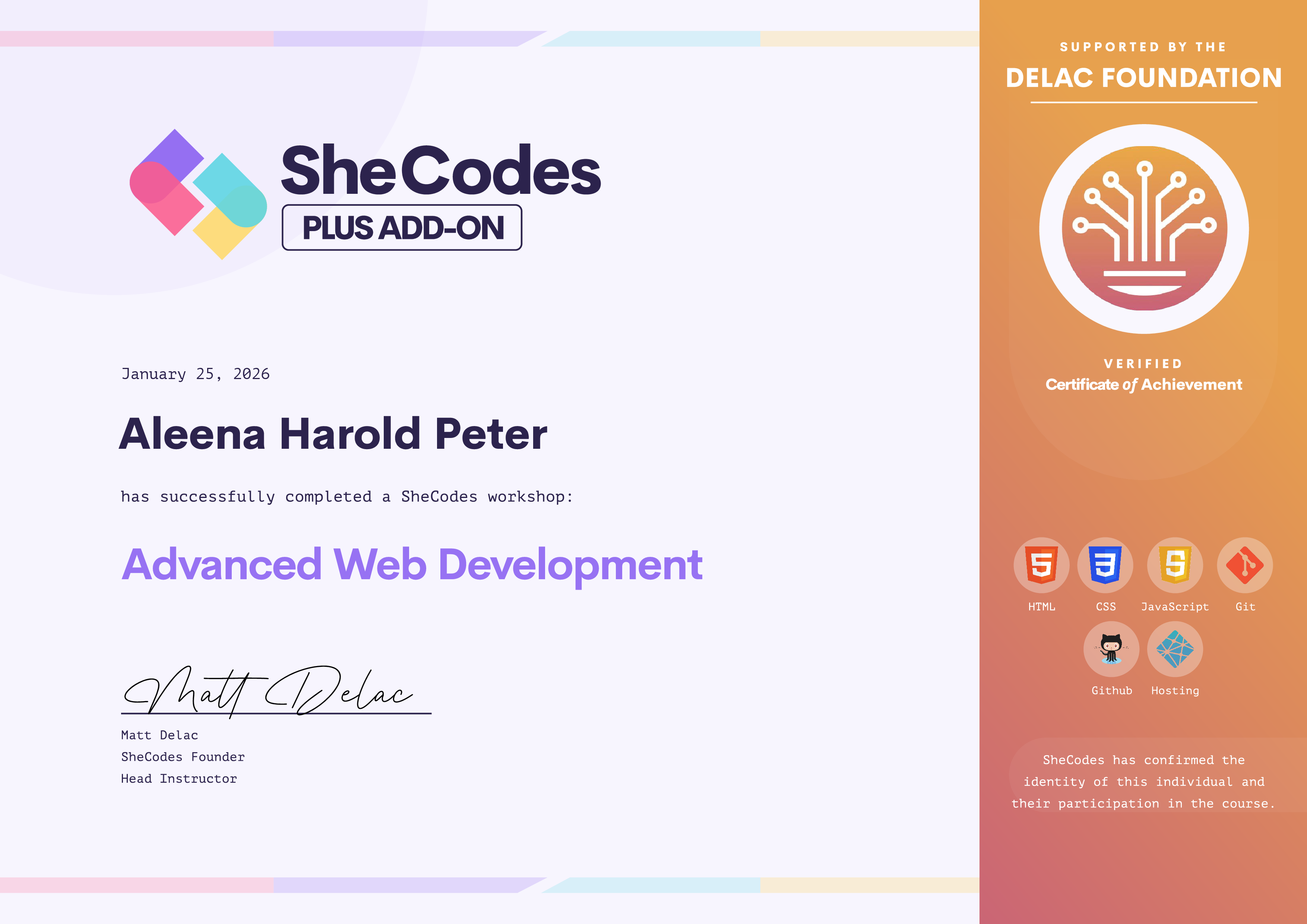 Aleena Harold Peter SheCodes Profile | SheCodes