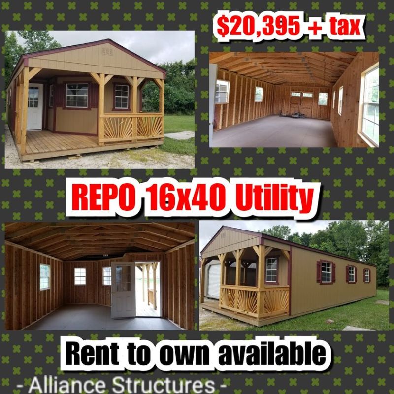 REPO ALERT!! 16x40 Lofted w/Deluxe playhouse pkg Shed For Sale | from ...