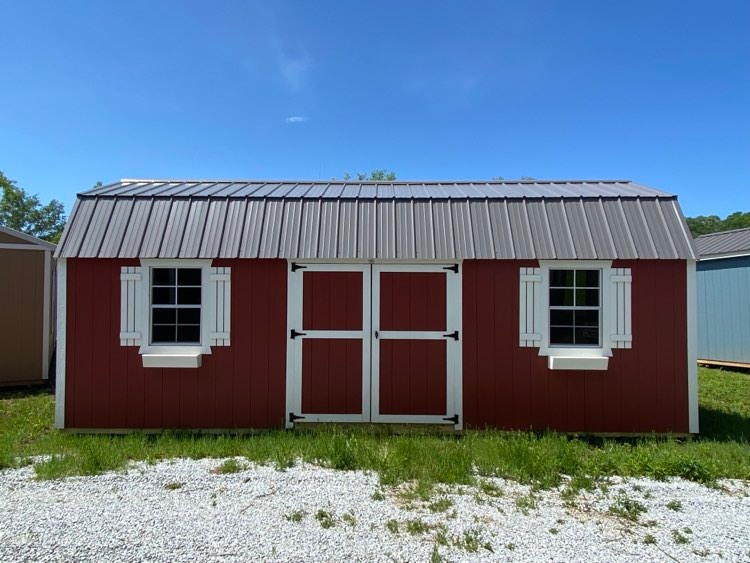 10x24 Side Lofted Barn with electric & window boxes | ShedsForSale.com
