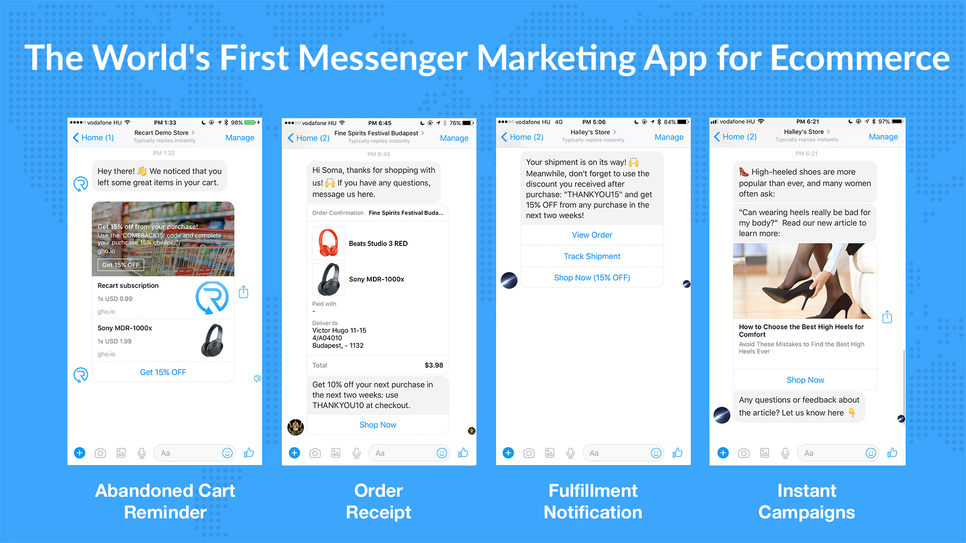 Recart - Messenger Marketing & Abandoned Cart Toolbox – Ecommerce ...