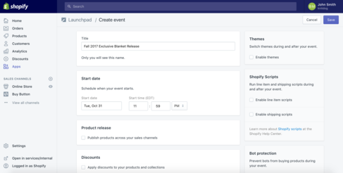 Shopify Plus Launchpad: Sale Automation