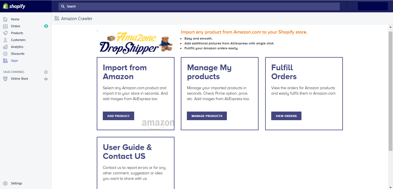 AmaZone Dropshipper – Ecommerce Plugins for Online Stores – Shopify App ...