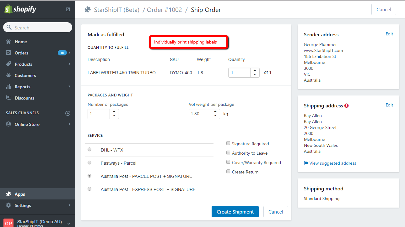 StarShipIt - Multi-Carrier Integrated, Web-based Shipping Application