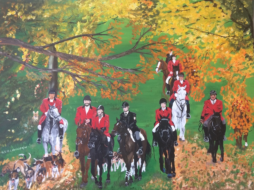 Buy A Hunting Scene Painting 3475 3d Art And Painting Online at Best ...
