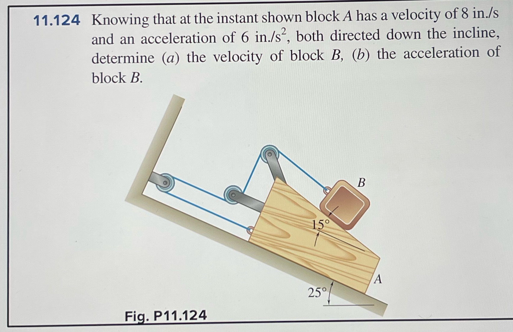[Solved] 11.124 Knowing that at the instant shown | SolutionInn