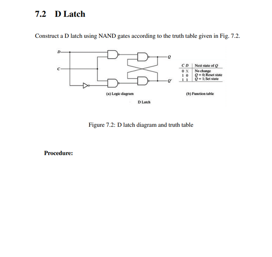 [Solved] D Latch Construct A D Latch Using NAND Ga | SolutionInn