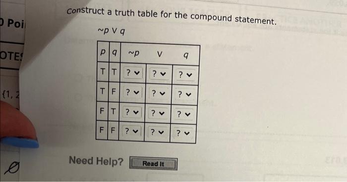 [Solved] Poi Construct a truth table for the compo | SolutionInn