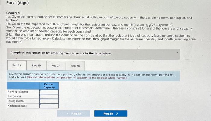 [Solved] Problem 13-47 (Algo) Theory of Constraint | SolutionInn