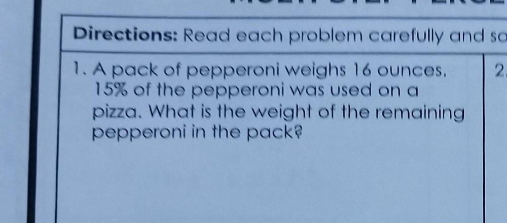 [Solved] Directions: Read each problem carefully a | SolutionInn