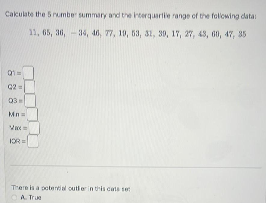 Outlier In A Data Set