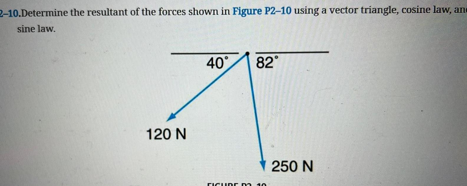 [Solved] 2-10.Determine the resultant of the force | SolutionInn
