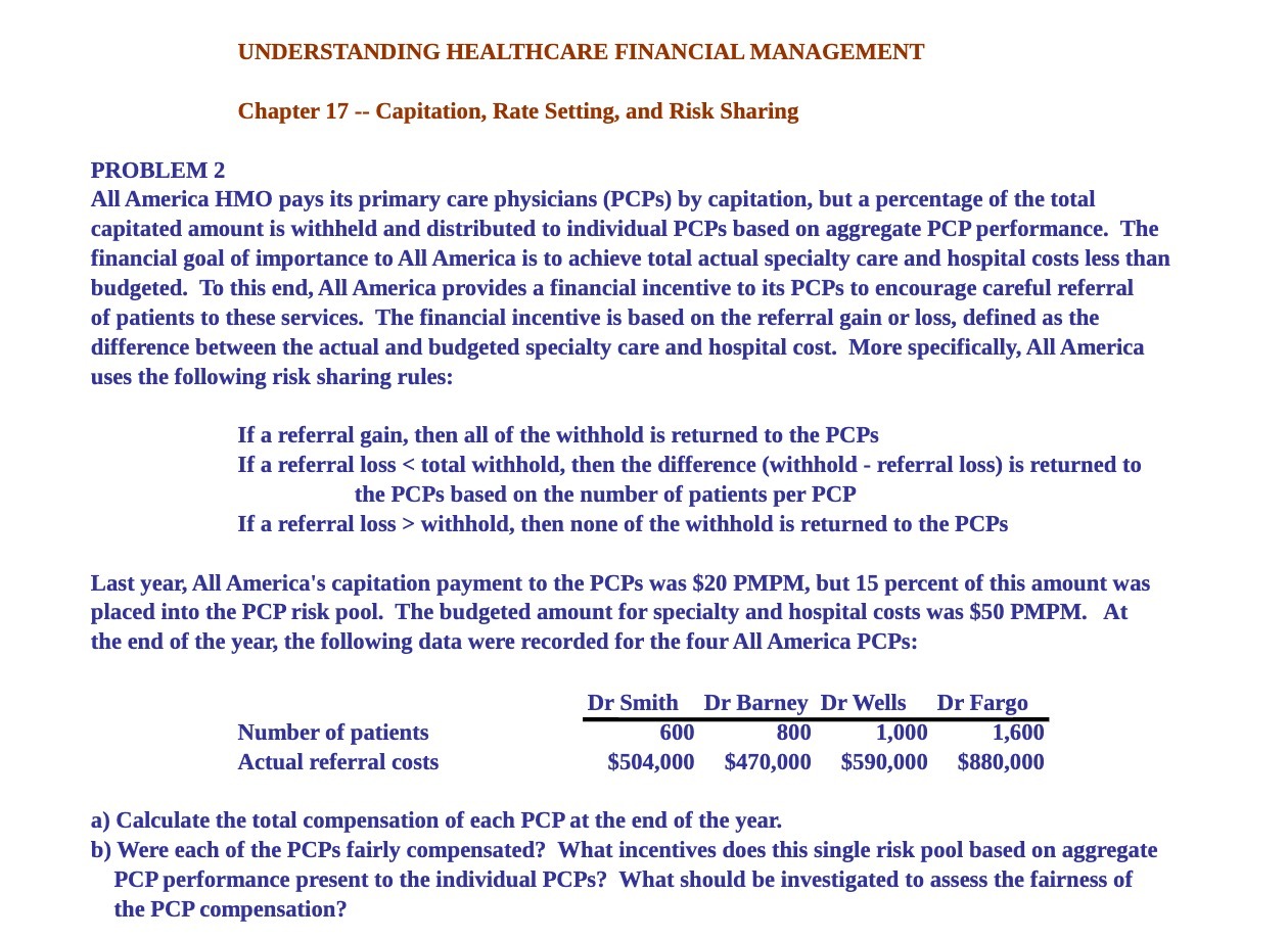 [Solved] UNDERSTANDING HEALTHCARE FINANCIAL MANAGE | SolutionInn