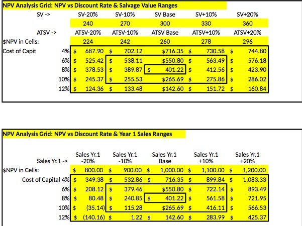 [Solved] NPV Analysis Grid: NPV vs Discount Rate & | SolutionInn