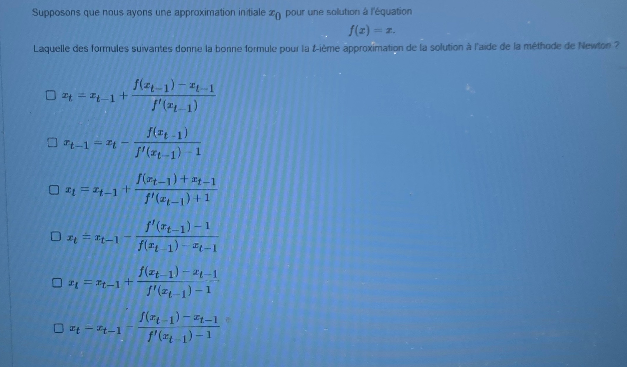 [SOLVED] Laquelle des formules suivantes donne la bonne formule pour la ...