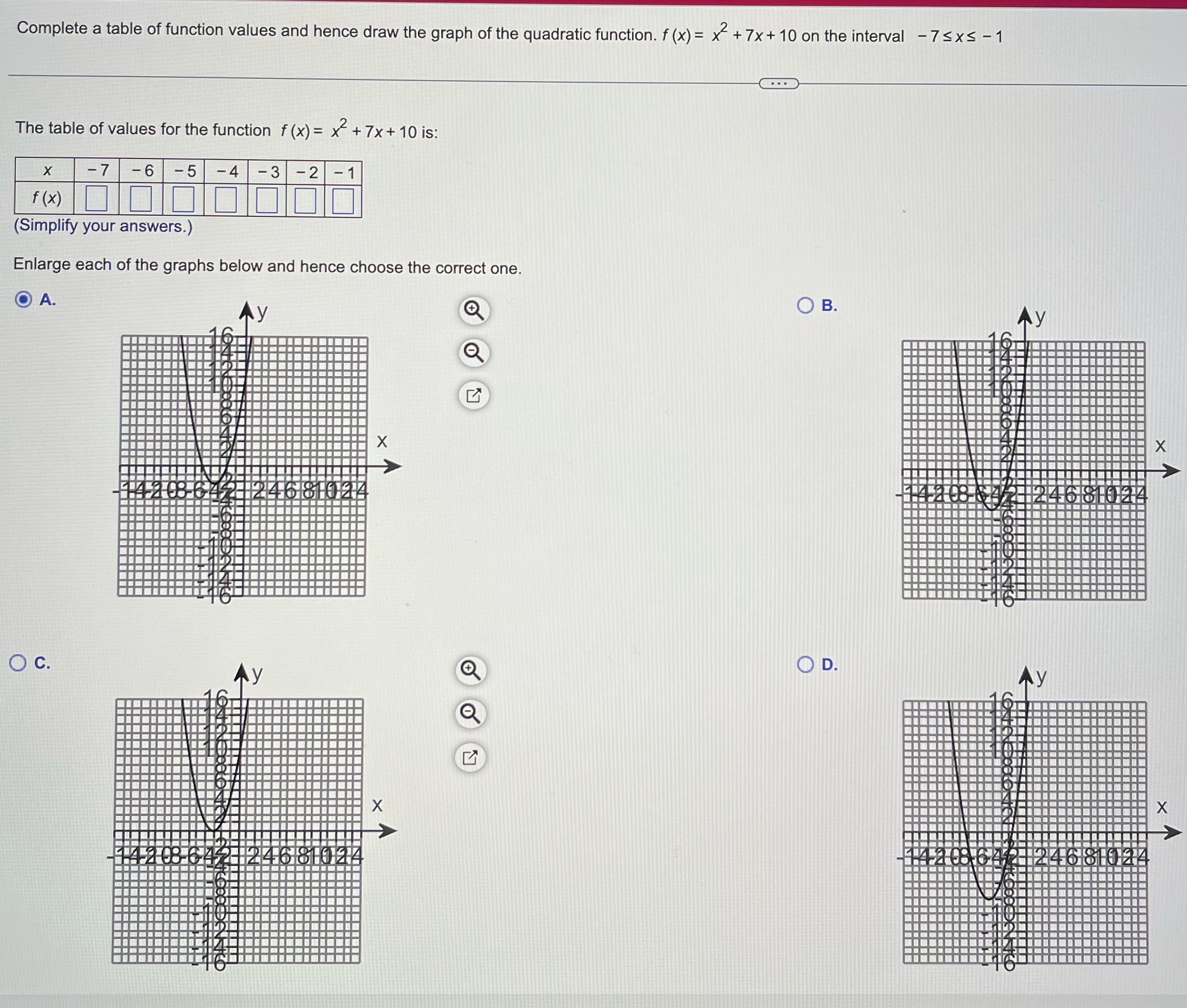 [SOLVED] Complete a table of function values and hence draw the graph | SolutionInn