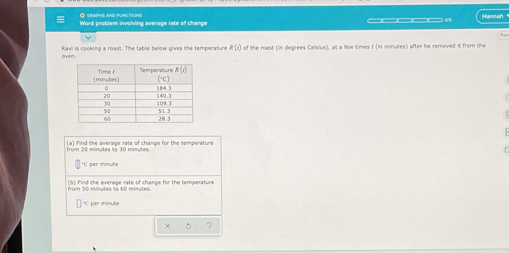 [SOLVED] O GRAPHS AND FUNCTIONS C Hannah Word problem involving average rate | SolutionInn