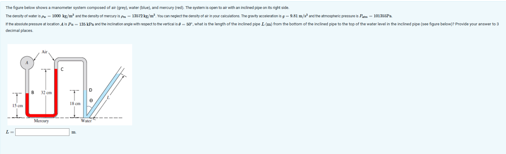 [Solved] The figure below shows a manometer system | SolutionInn
