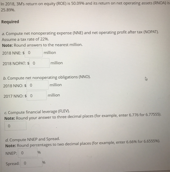 [SOLVED] Direct Computation of Nonoperating Return Balance sheets and ...
