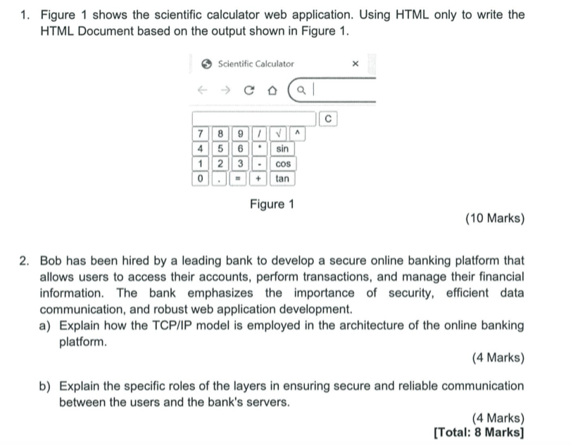 [Solved] Figure 1 shows the scientific calculator | SolutionInn