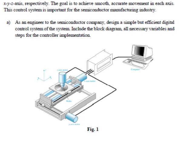 [Solved] A three-axis control system for inspecting individual ...