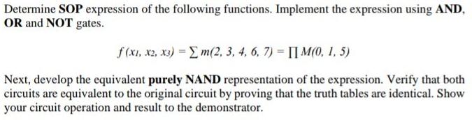 Solved Determine Sop Expression Of The Following Solutioninn 5141