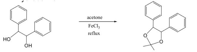 [Solved] Lab: Ketal formation of meso-hydrobenzoin | SolutionInn