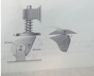 [Solved] The Spring-load follower A bears against | SolutionInn