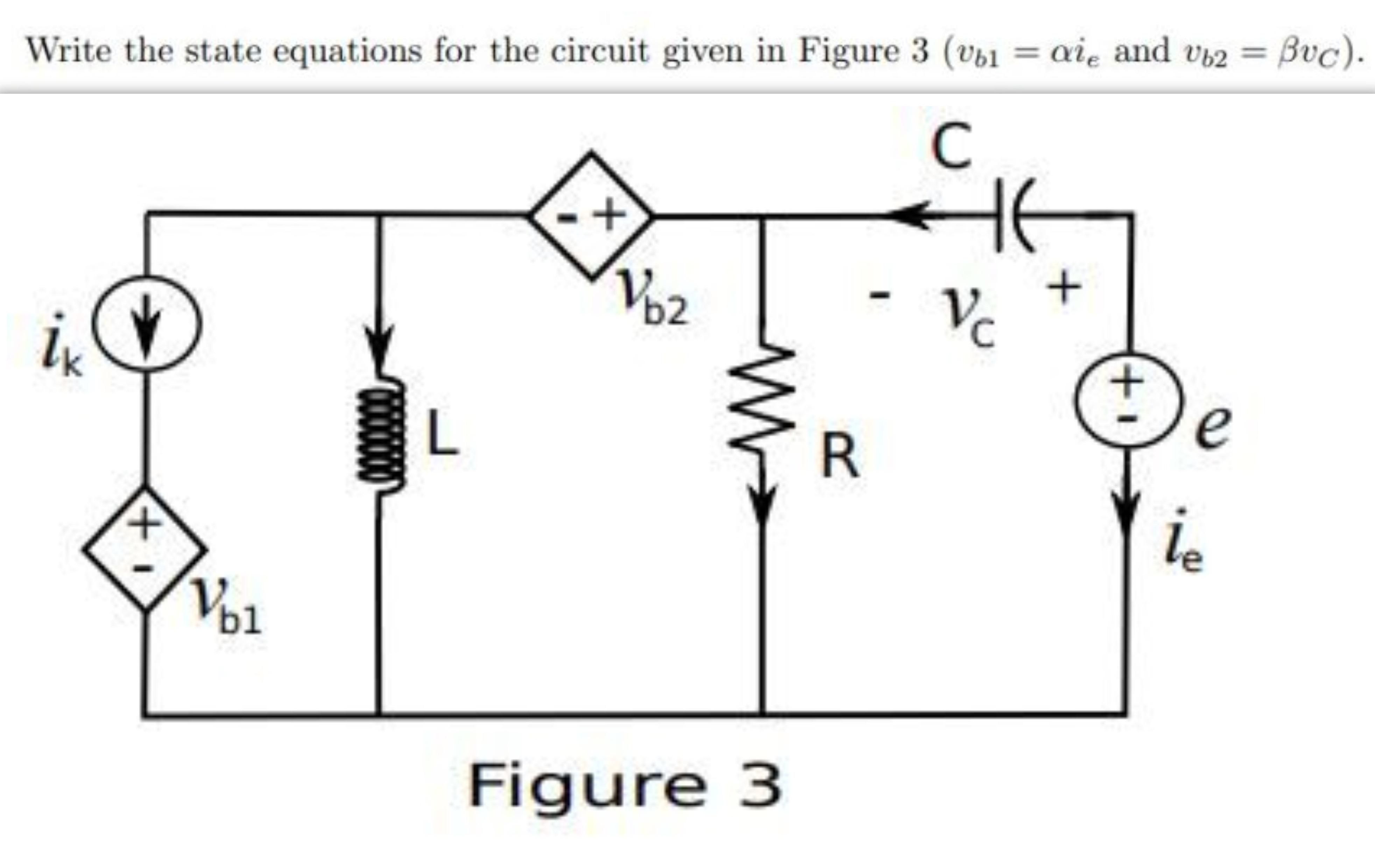 [Solved] Write the state equations for the circuit | SolutionInn
