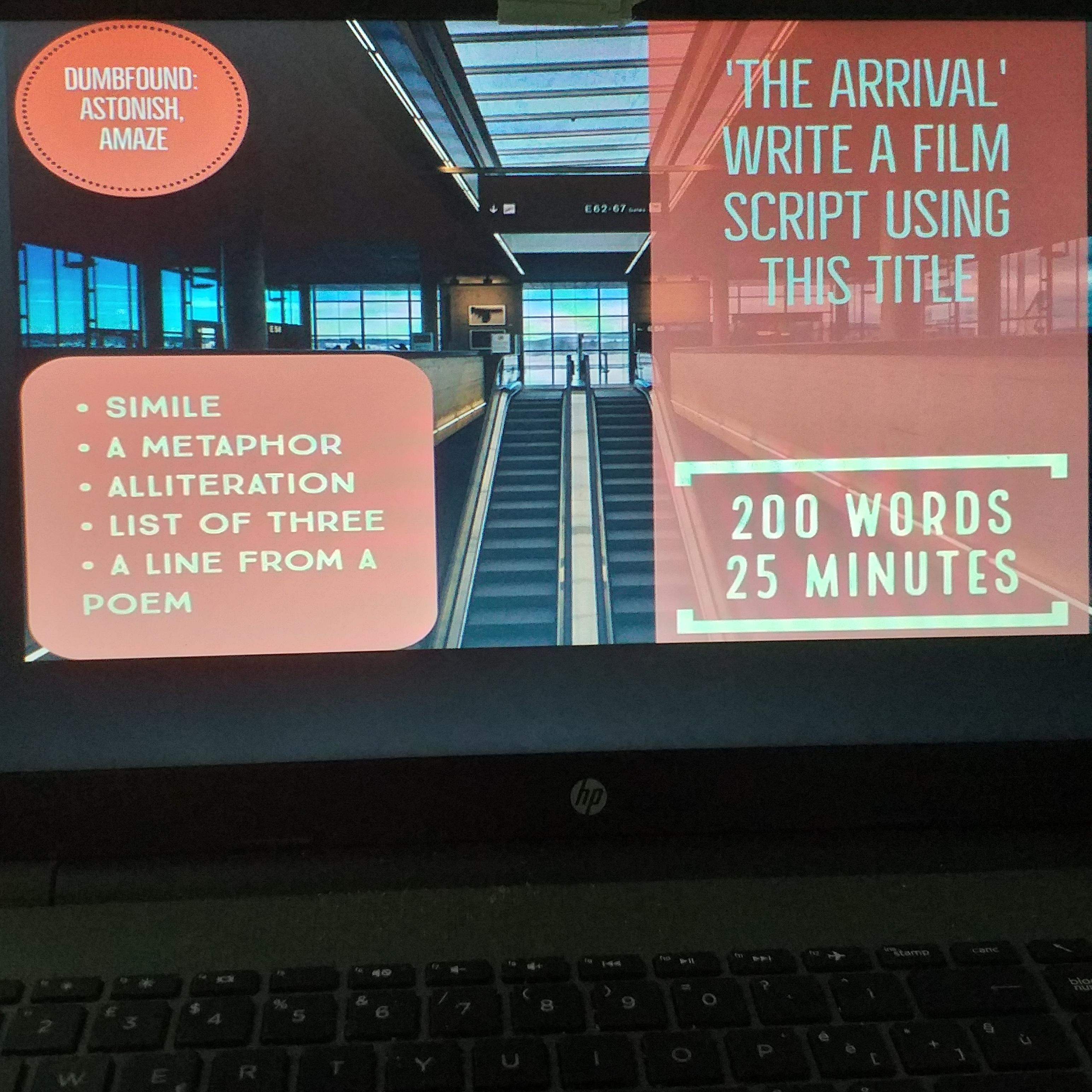 [Solved] THE ARRIVAL' WRITE A FILM SCRIPT USING TH | SolutionInn