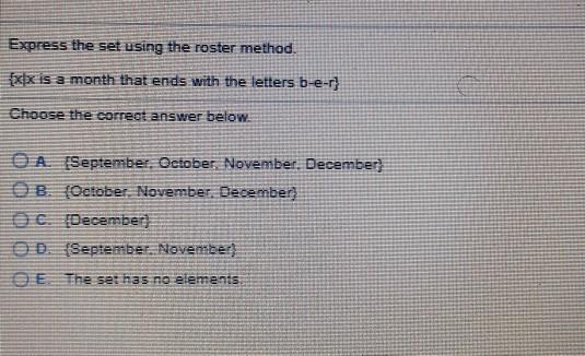 [Solved] Express the set using the roster method. | SolutionInn