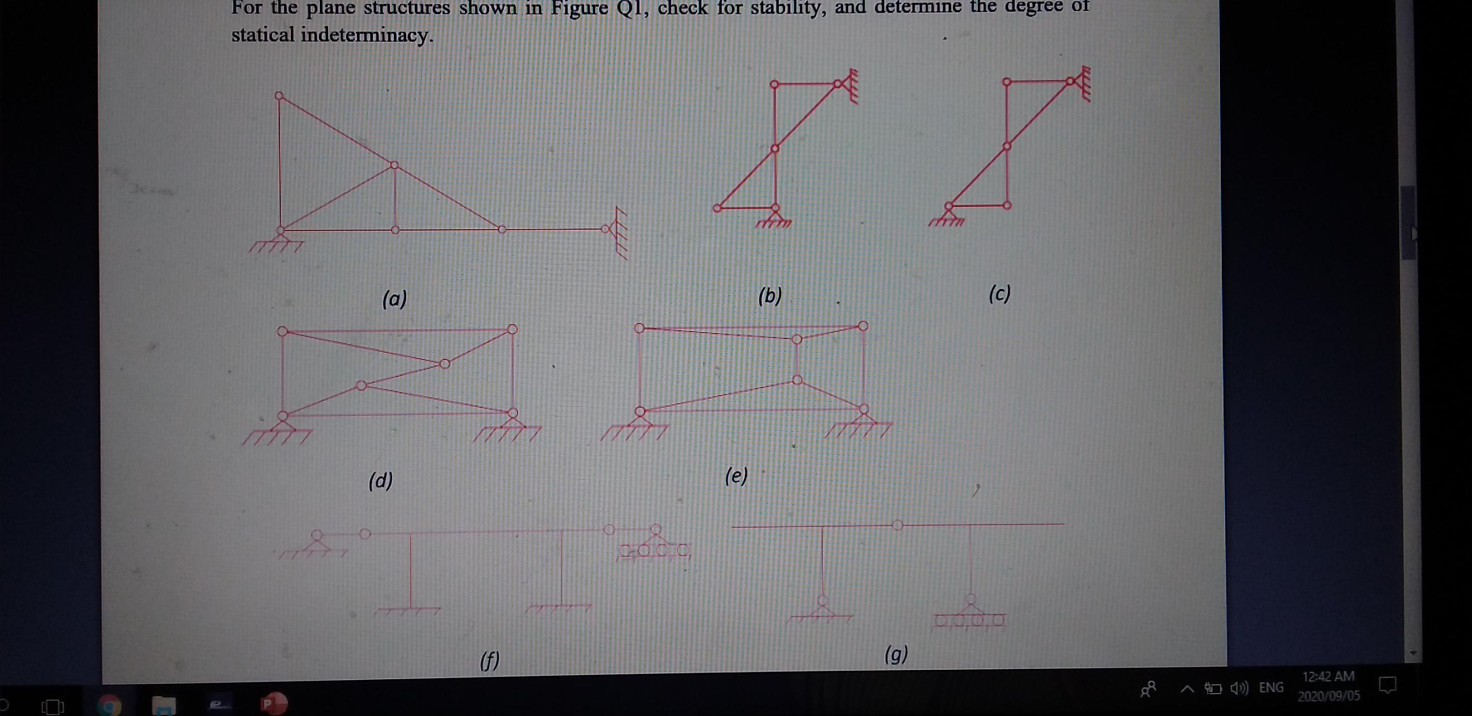 [Solved] For the plane structures shown in Figure | SolutionInn