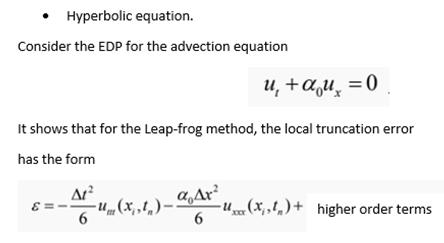[Solved] Hyperbolic equation. Consider the EDP for | SolutionInn