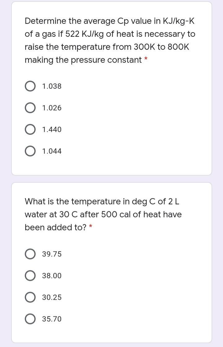 [Solved] Determine the average Cp value in KJ/kg-K | SolutionInn