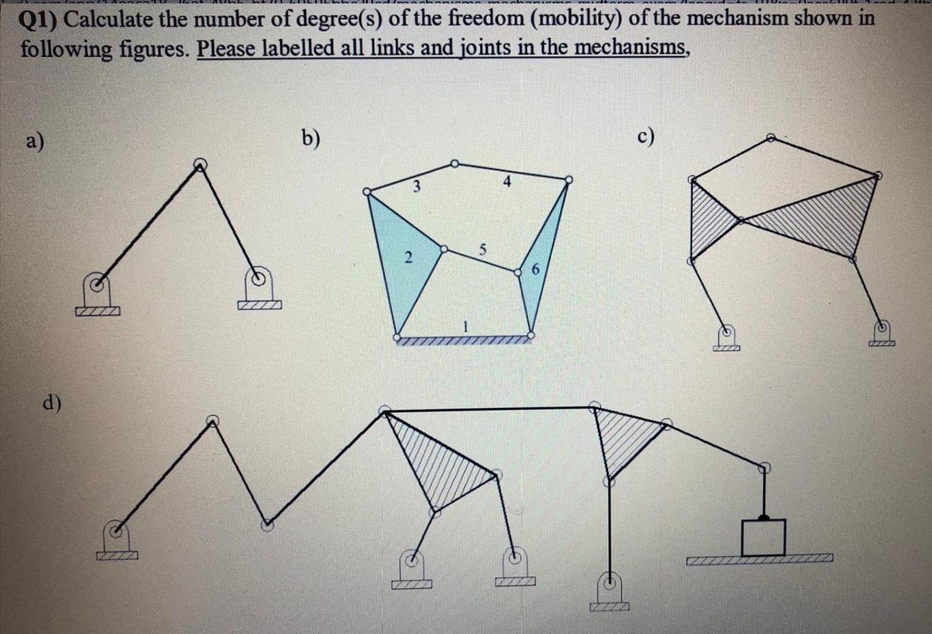 [Solved] Q1) Calculate the number of degree(s) of | SolutionInn