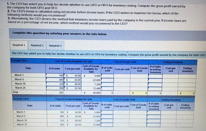 [Solved] 1. The CEO has asked you to help her deci | SolutionInn