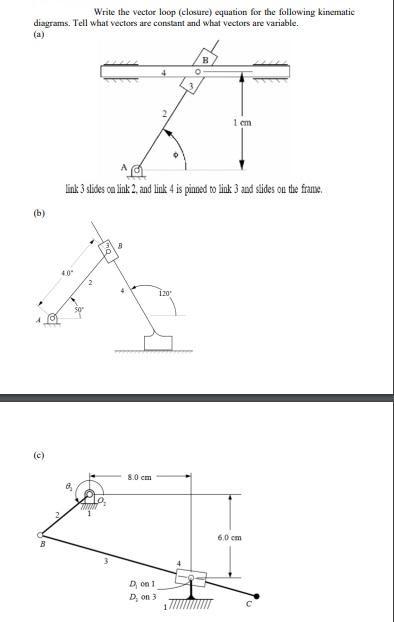 [Solved] Write the vector loop (closure) equation | SolutionInn