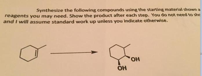 [Solved] Synthesize the following compounds using | SolutionInn