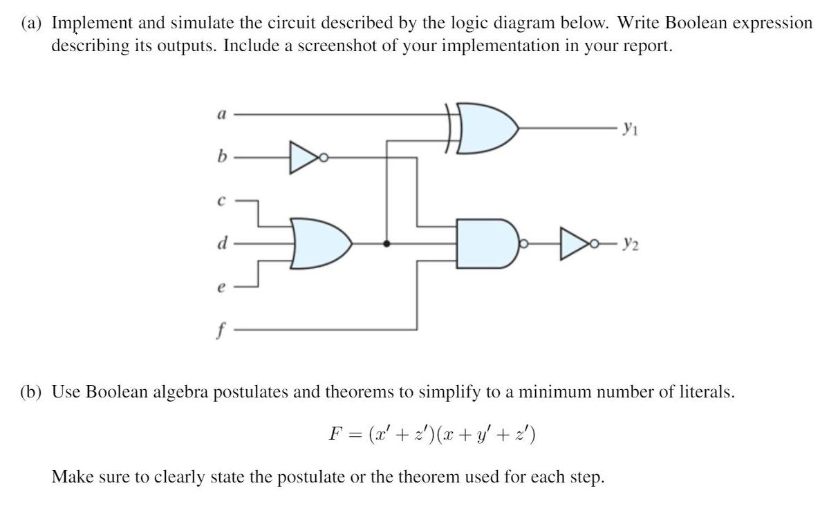 [Solved] (a) Implement and simulate the circuit de | SolutionInn