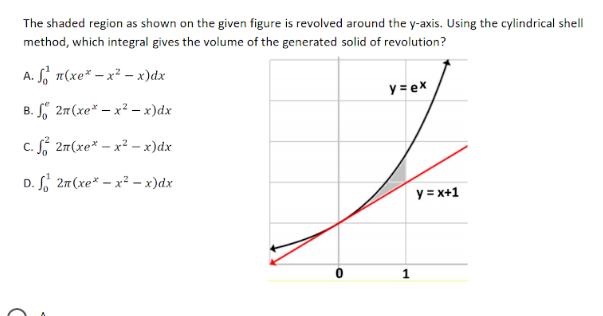 [Solved] The shaded region as shown on the given f | SolutionInn