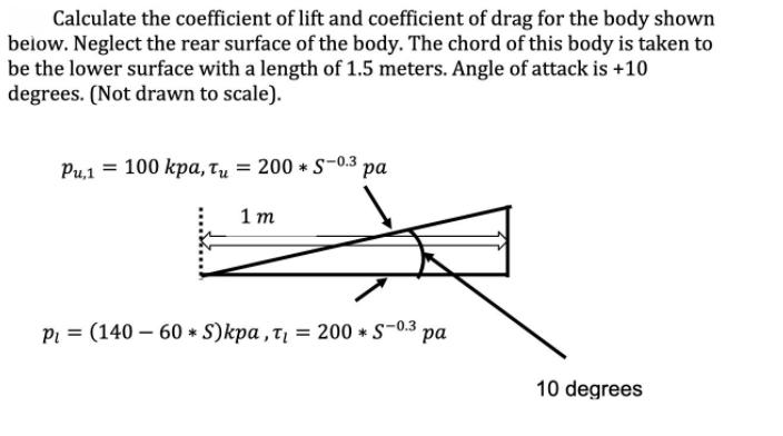 [Solved] Calculate the coefficient of lift and coe | SolutionInn