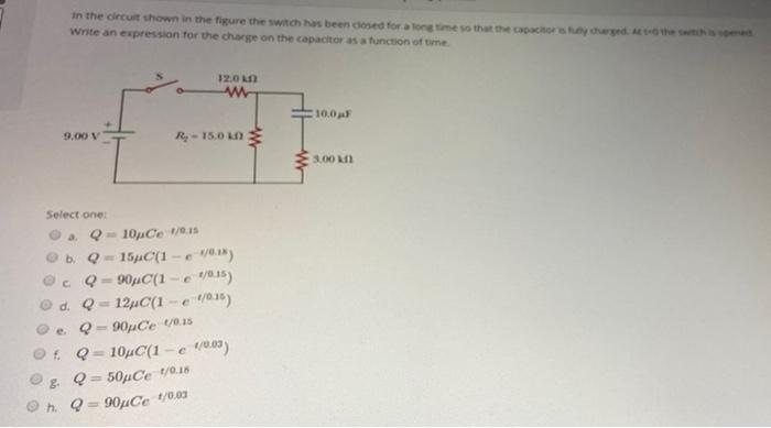 [Solved] In the circuit shown in the figure the sw | SolutionInn