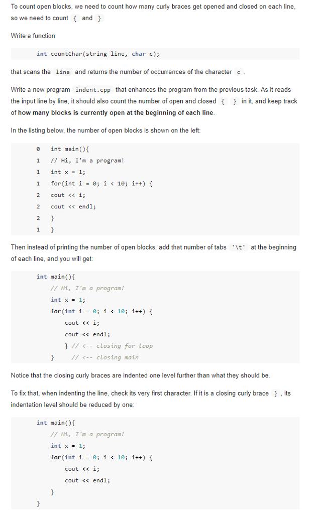 [Solved] To count open blocks, we need to count ho | SolutionInn