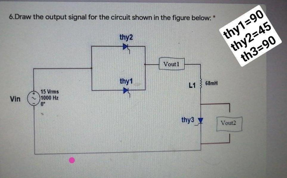 [Solved] 6.Draw the output signal for the circuit | SolutionInn